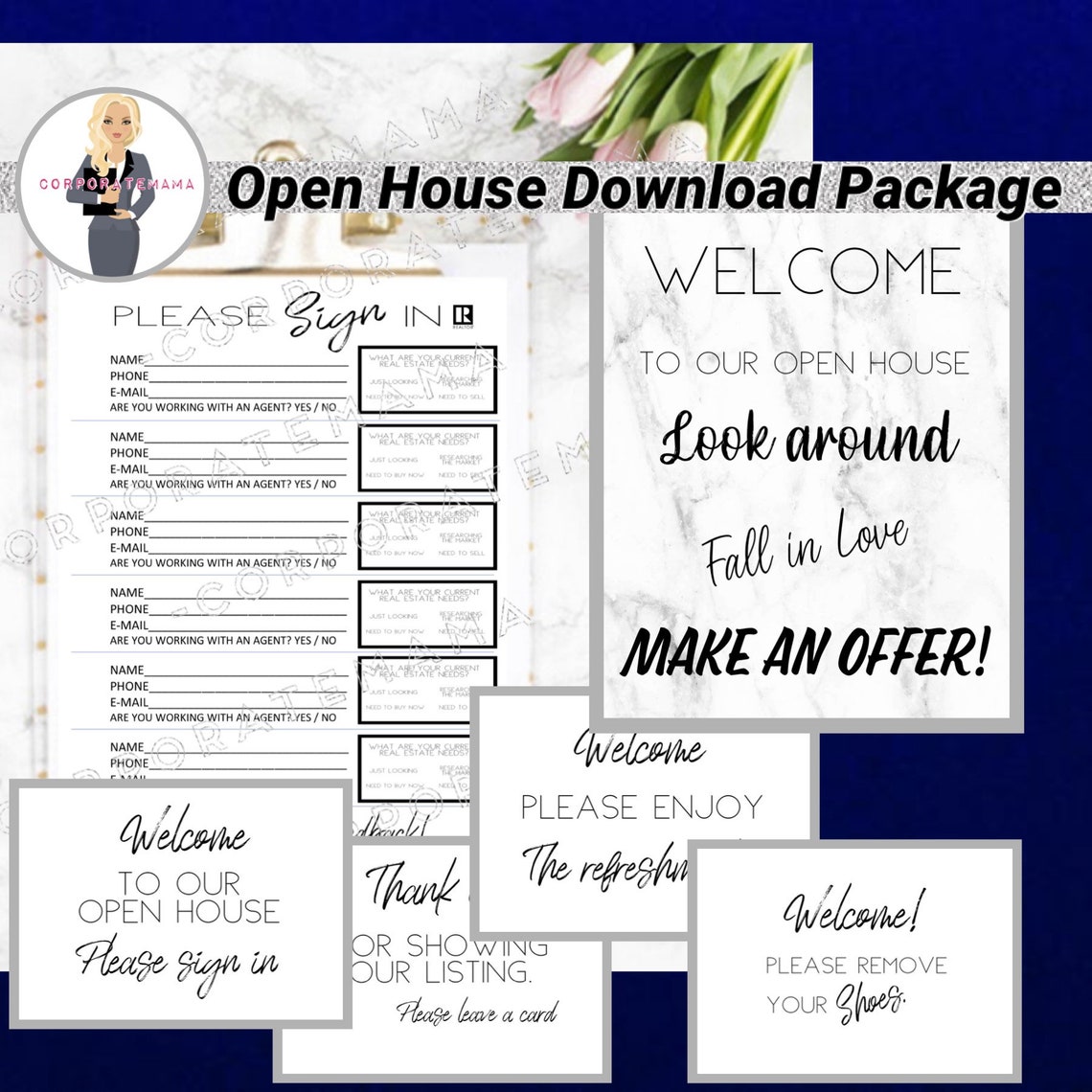 Modern Open House Forms. Instant download digital download | Etsy