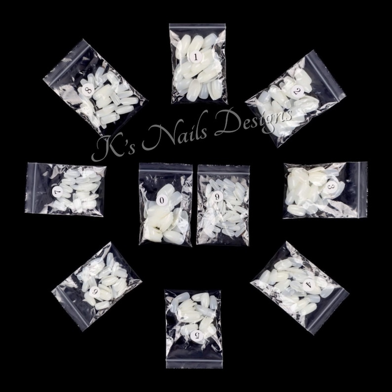 Short Coffin Tips 500pcs Clear and Natural Press-on Nails - Etsy