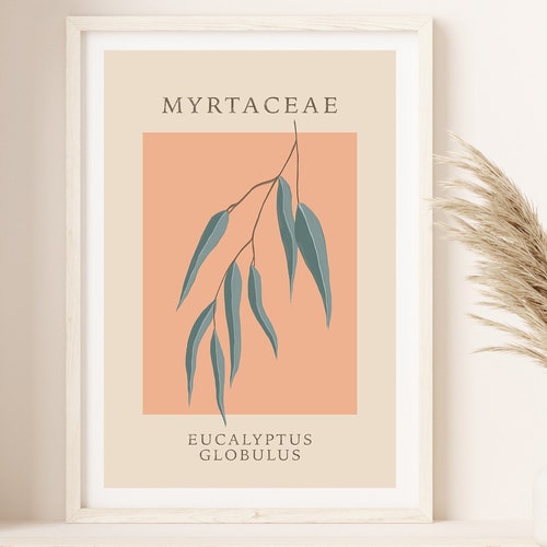 Eucalyptus Print Botanical Wall Art Printable Poster - Etsy