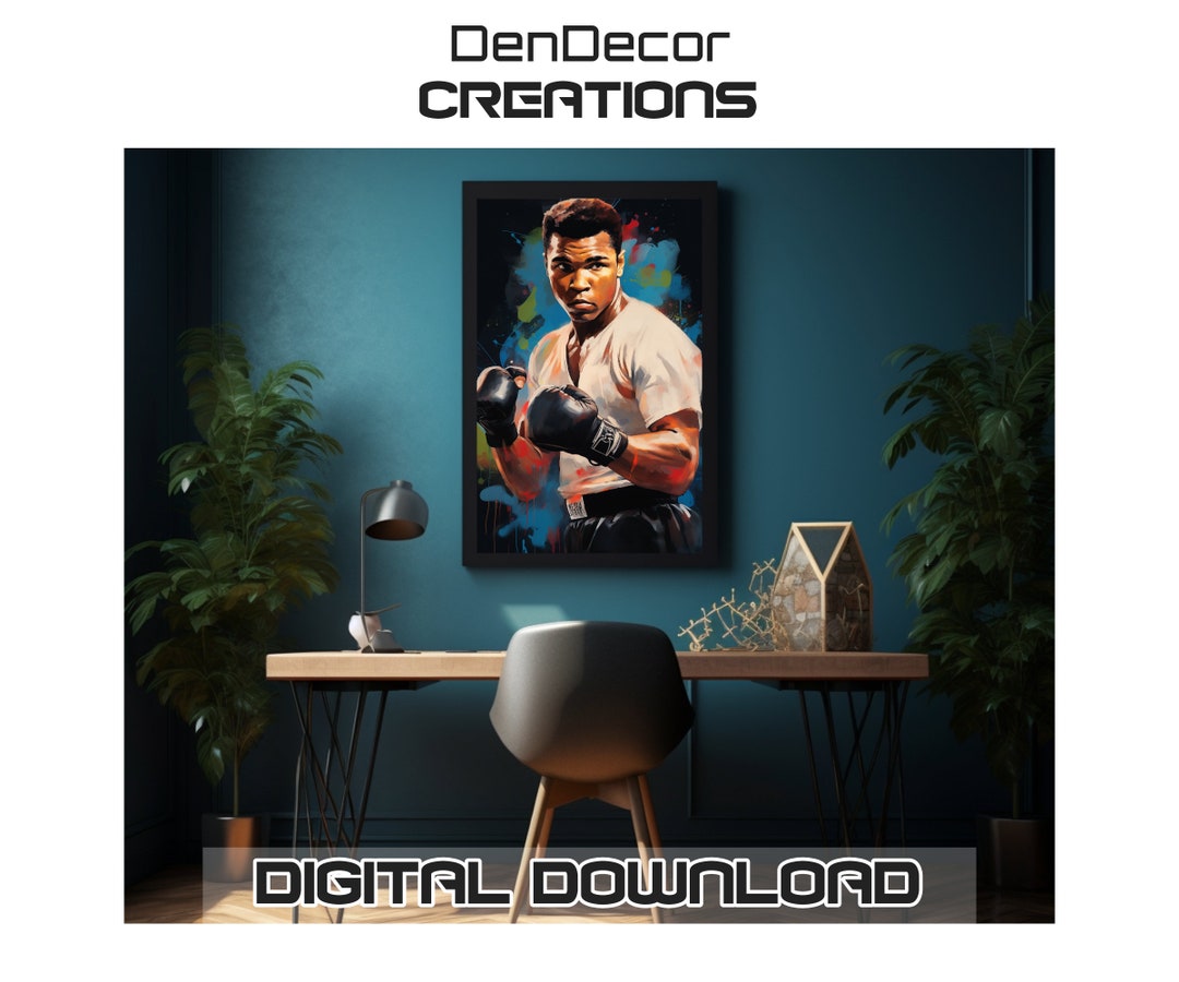 Muhammad Ali Canvas Poster | Art Printable | Ali Print Bar Room Decor ...