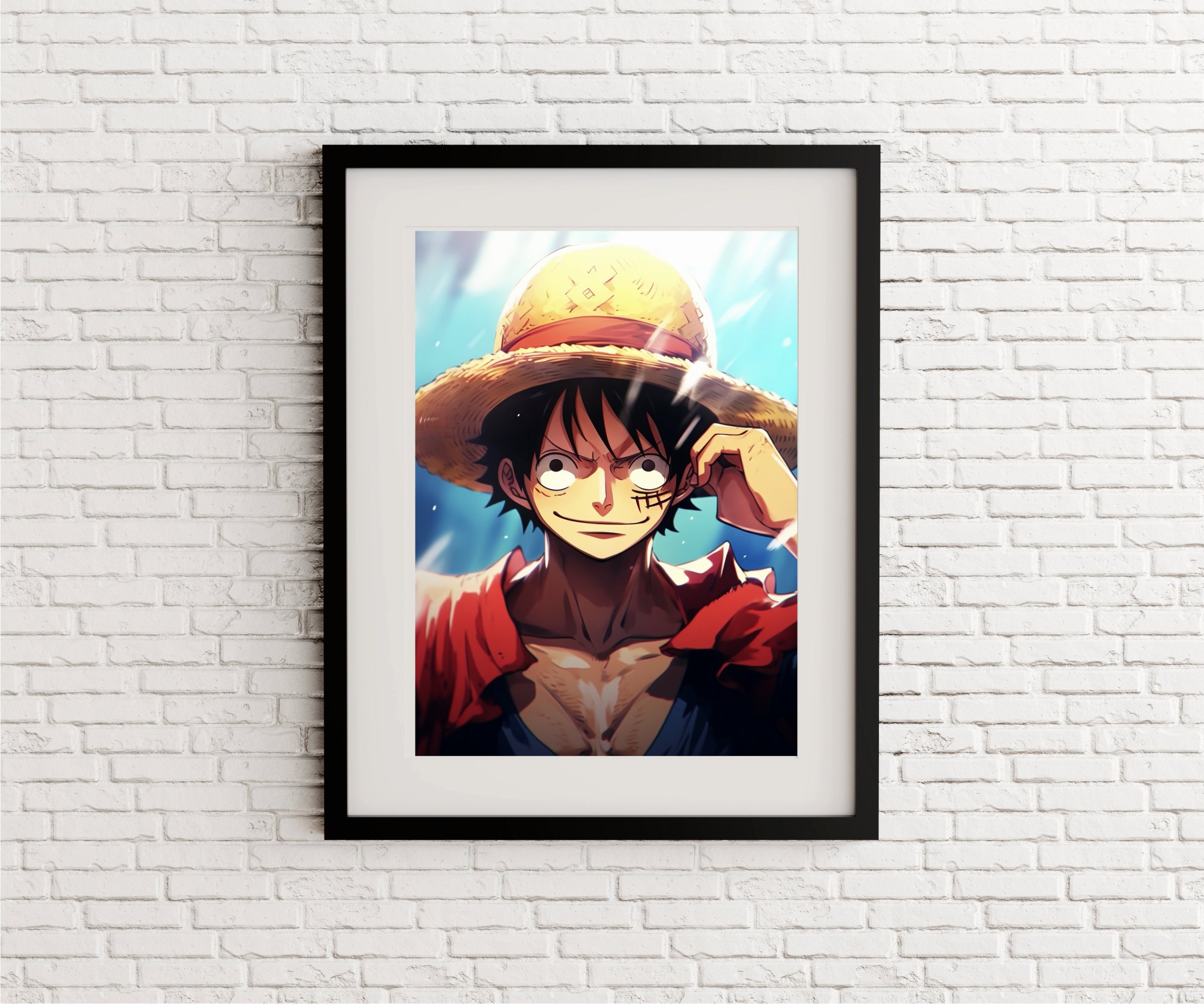 Monkey D. Luffy One Piece Anime Poster, Manga Poster, One Piece Fan Art ...