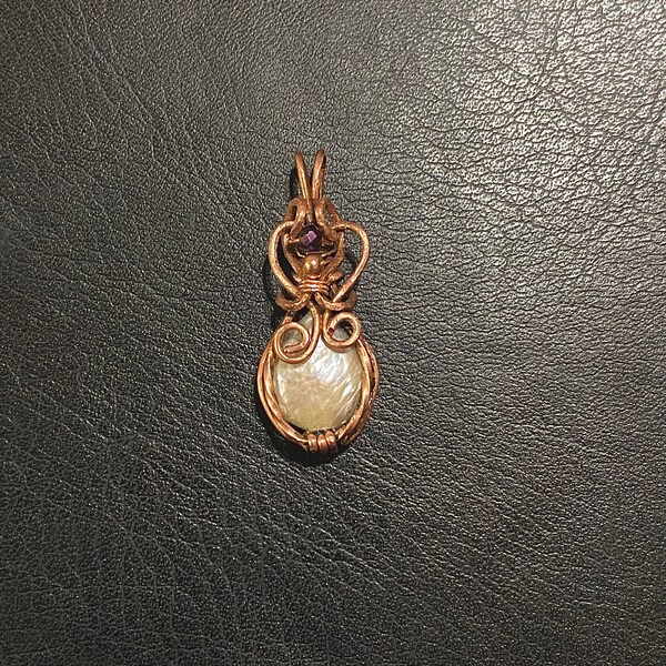 Wire Wrapped Pearl - Etsy