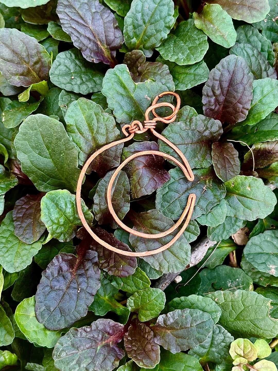 Copper Wire Wrapped, Wire Wrapped, Crescent Moon, Crescent Moon Pendant ...