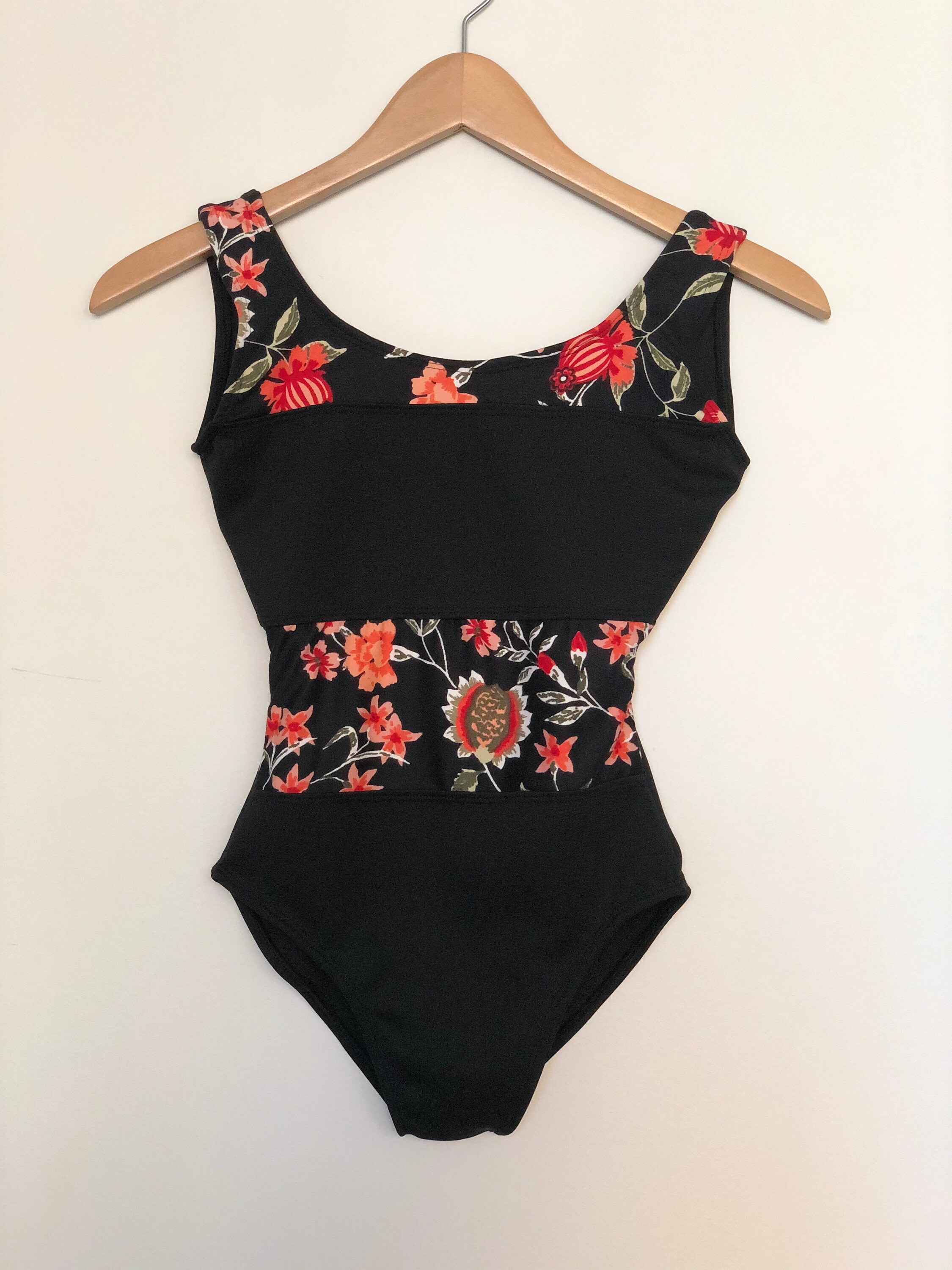 Black Leotard With Flower - Etsy UK
