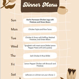 Complete Printable Budget Meal Plan - How to Eat for 50 a Week - Etsy