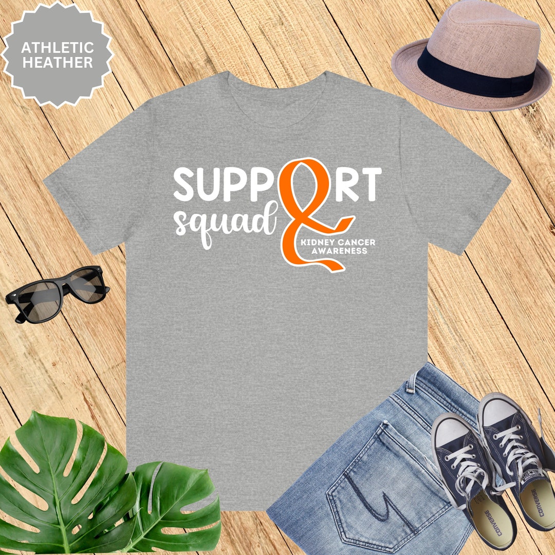 Support Squad: Kidney Cancer Awareness Unisex Jersey Short Sleeve Tee ...