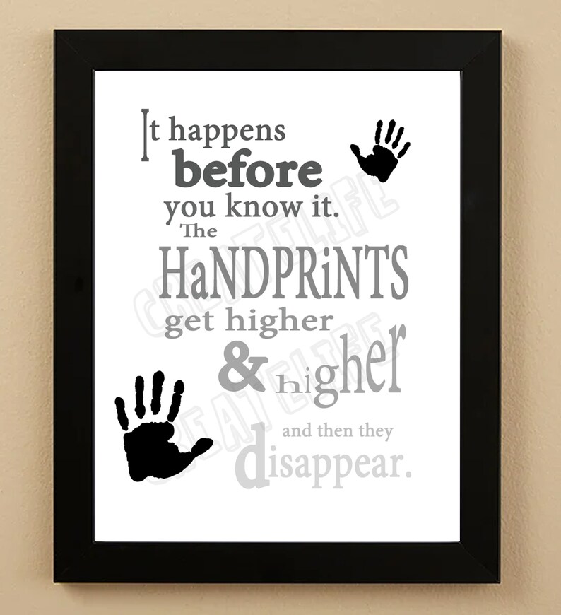 Handprints Disappear Mother's Day Gift Digital Download Wall Art - Etsy