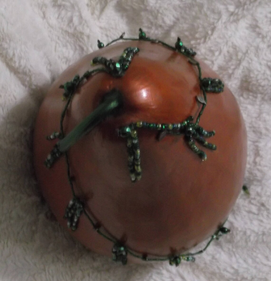 Embellished Gourd, Gourd Art, Gourd, Beaded Gourd, Tasseled Gourd - Etsy