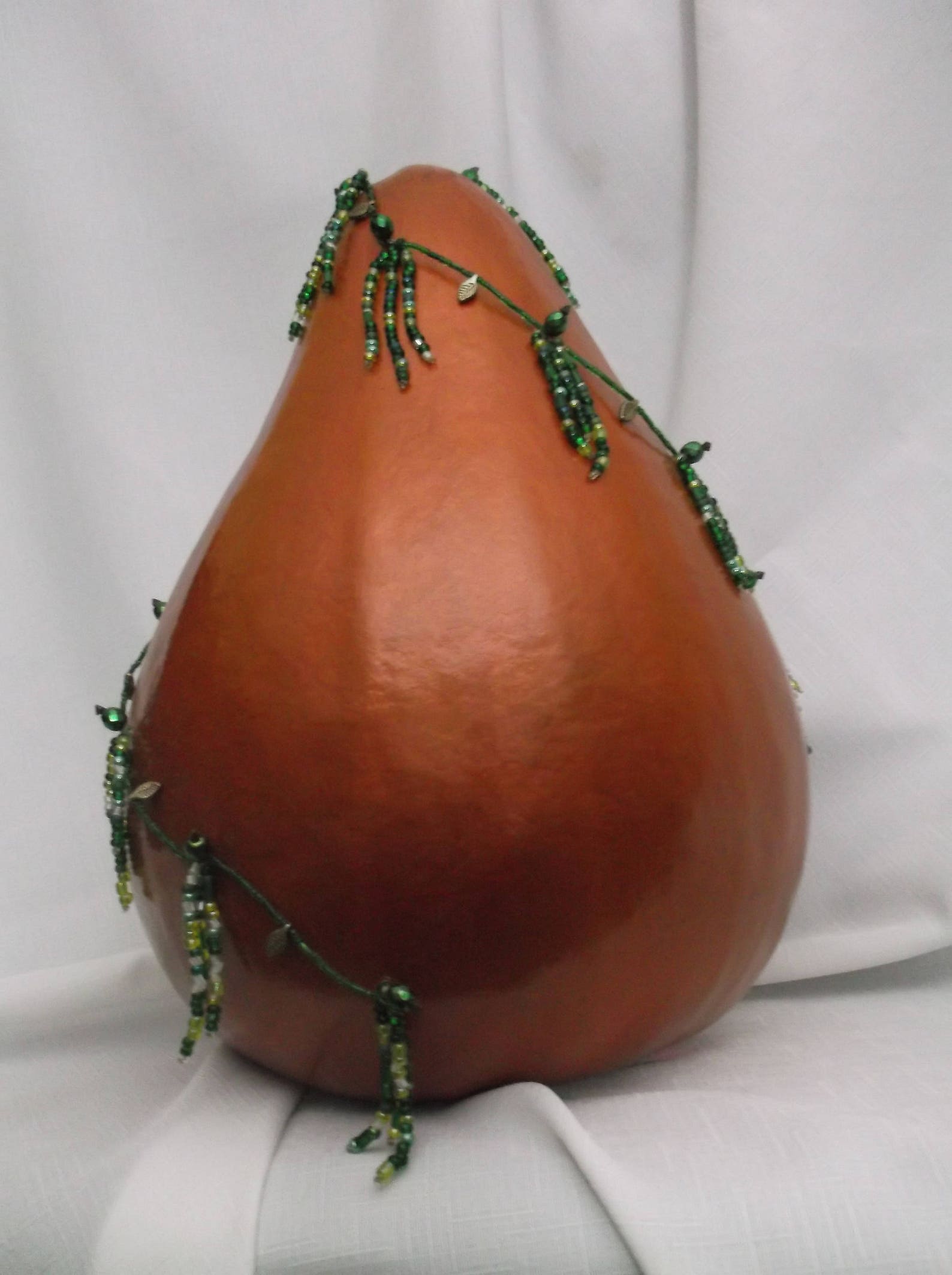 Embellished Gourd, Gourd Art, Gourd, Beaded Gourd, Tasseled Gourd - Etsy