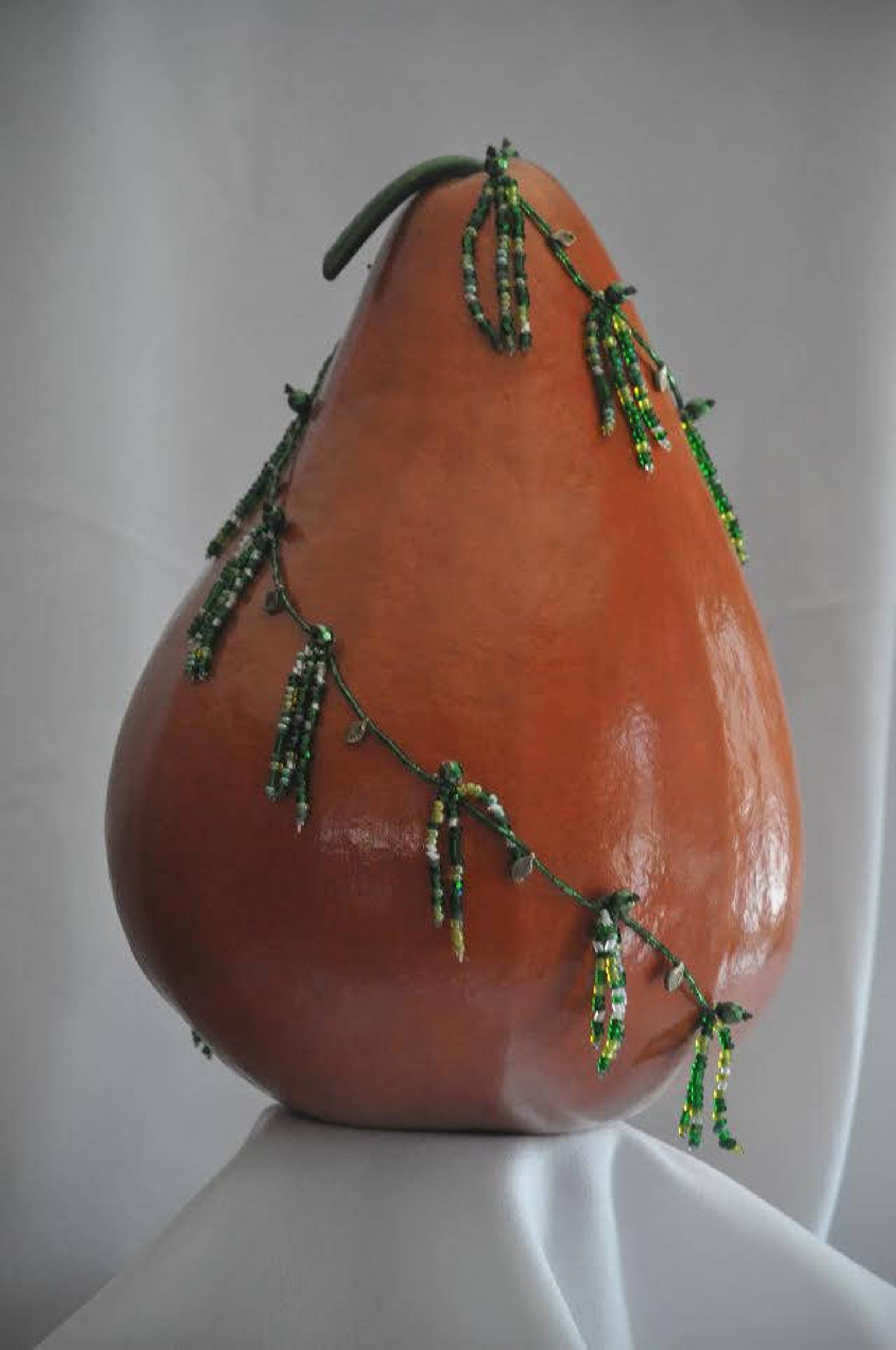 Embellished Gourd, Gourd Art, Gourd, Beaded Gourd, Tasseled Gourd - Etsy