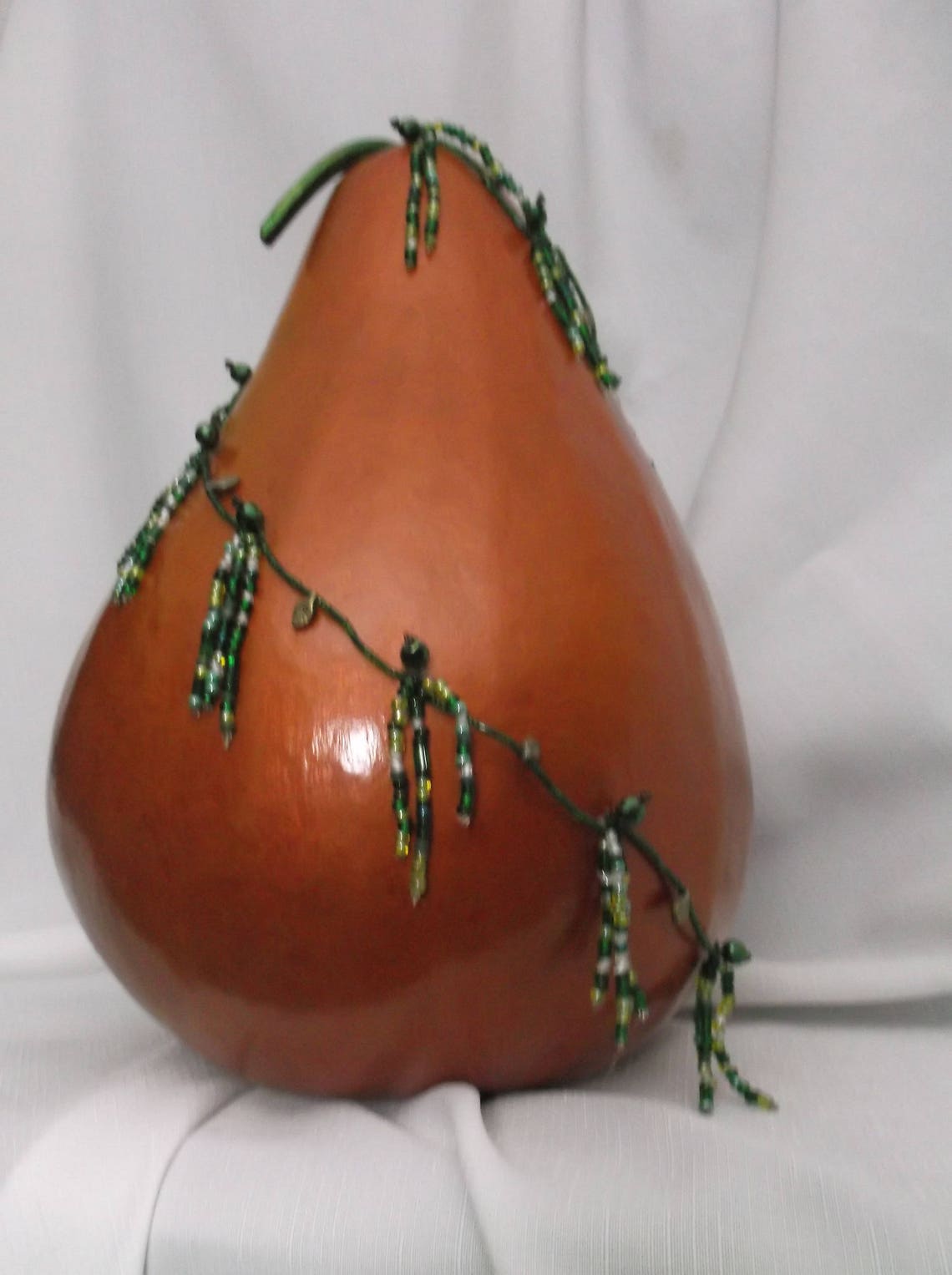 Embellished Gourd, Gourd Art, Gourd, Beaded Gourd, Tasseled Gourd - Etsy