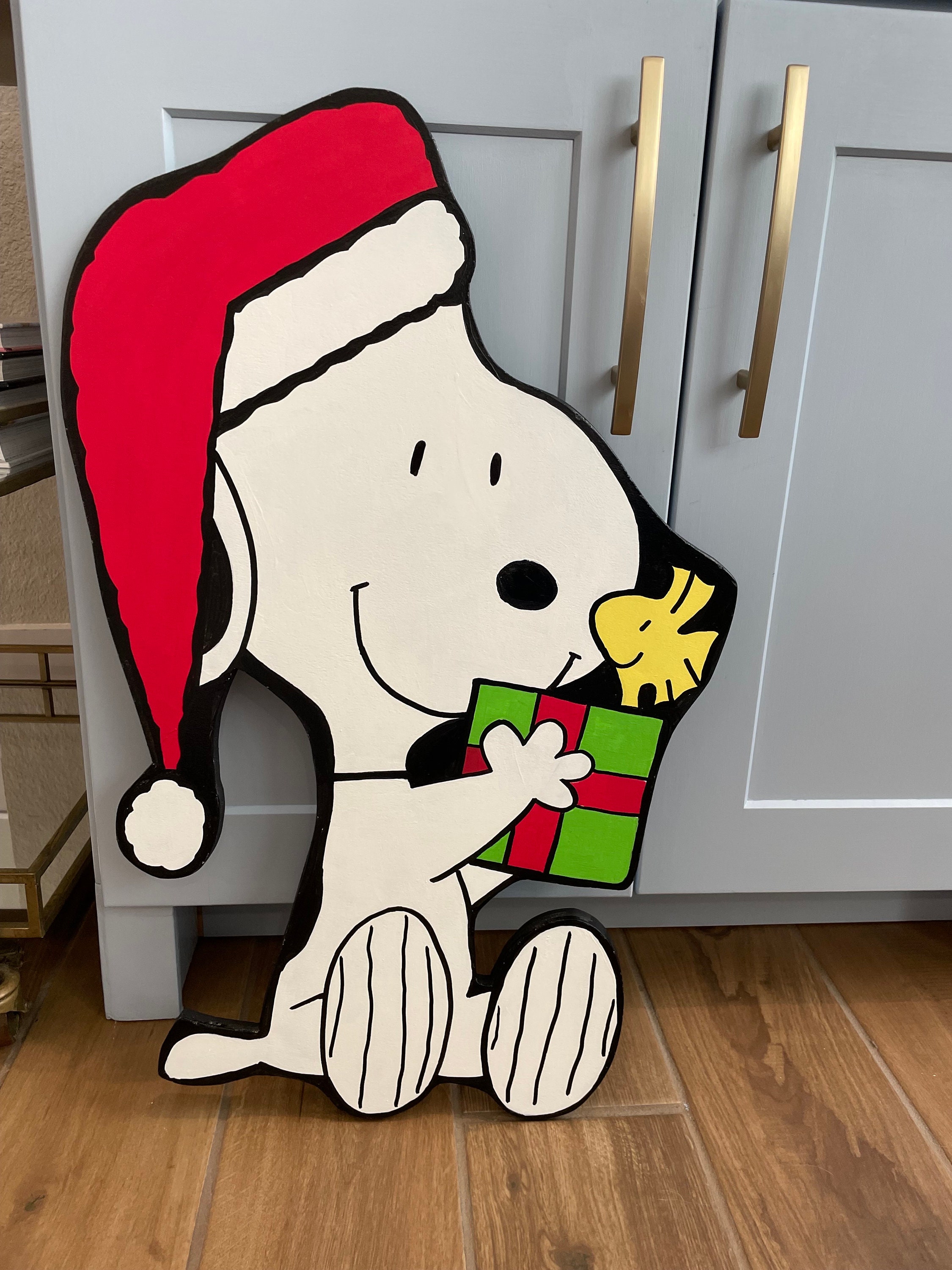 Peanuts Yard Sign Wood Yard Art Snoopy & Woodstock Christmas - Etsy