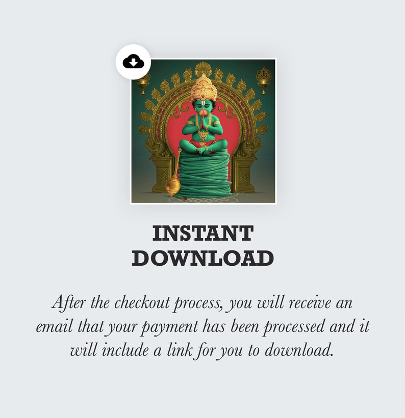 Lord Hanuman Sitting on His Own Tail - Printable Hindu Deities Print ...