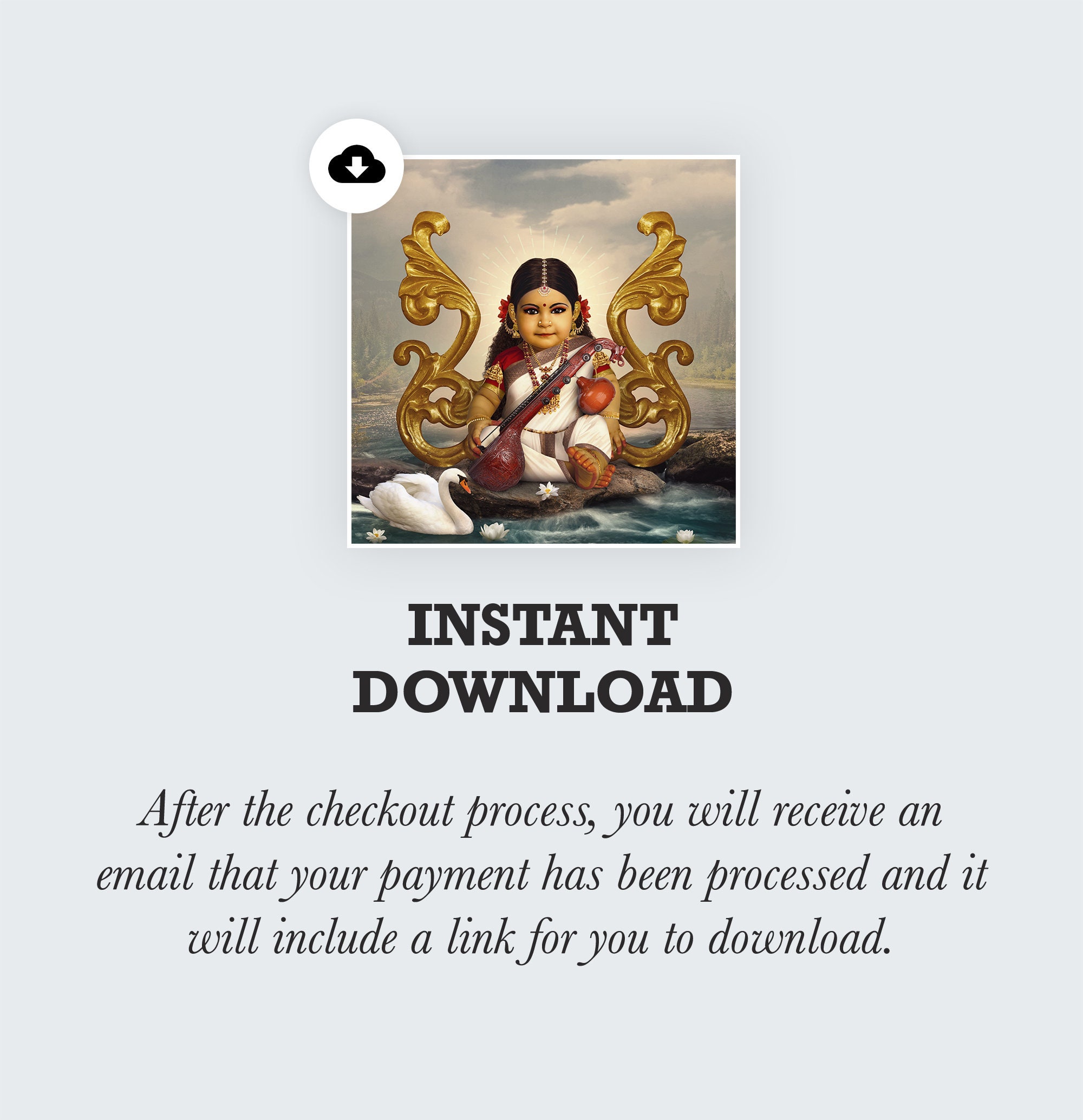 Maha Saraswati - Printable Hindu Deities Print, Digital Download. - Etsy