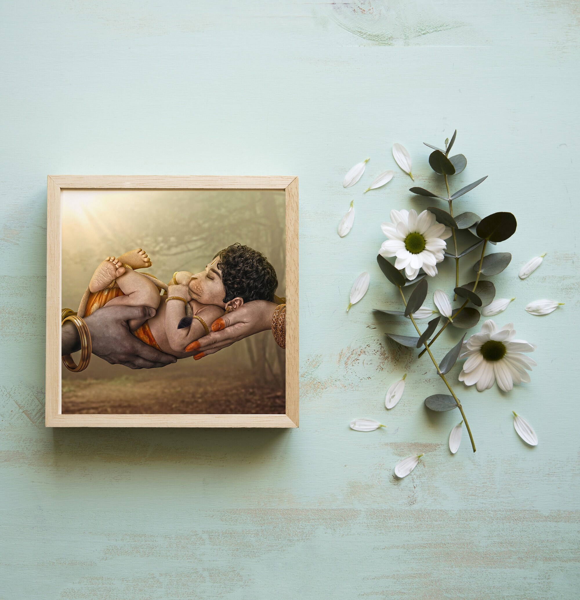 The Birth of Lord Hanuman - Printable Hindu Deities Print, Digital ...
