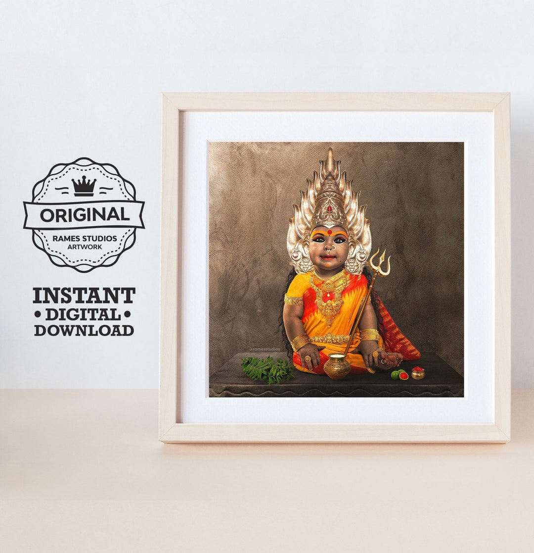 Goddess Karumariamman - Printable Hindu Deities Print, Digital Download ...