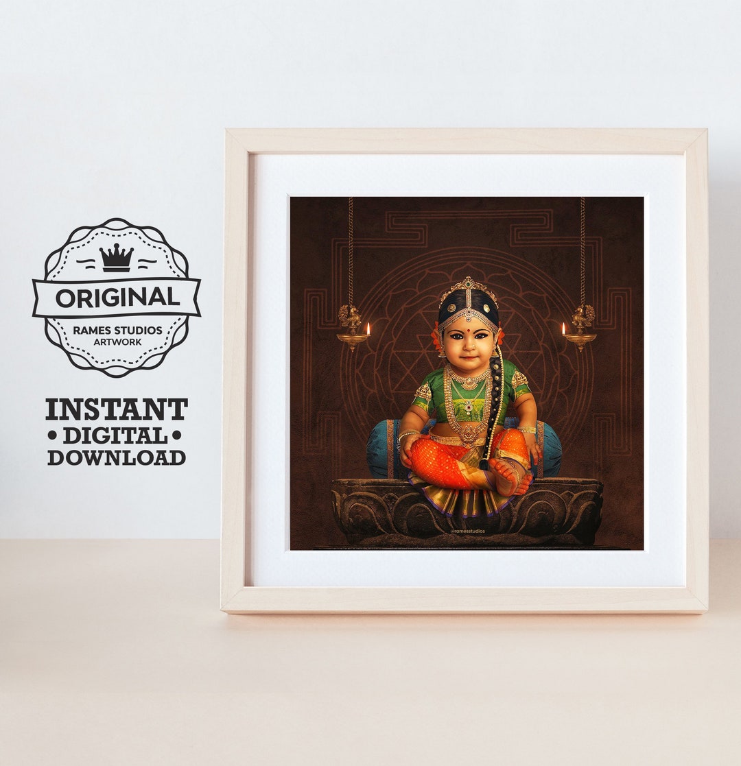 Goddess Bala Tripurasundari - Printable Hindu Deities Print, Digital ...