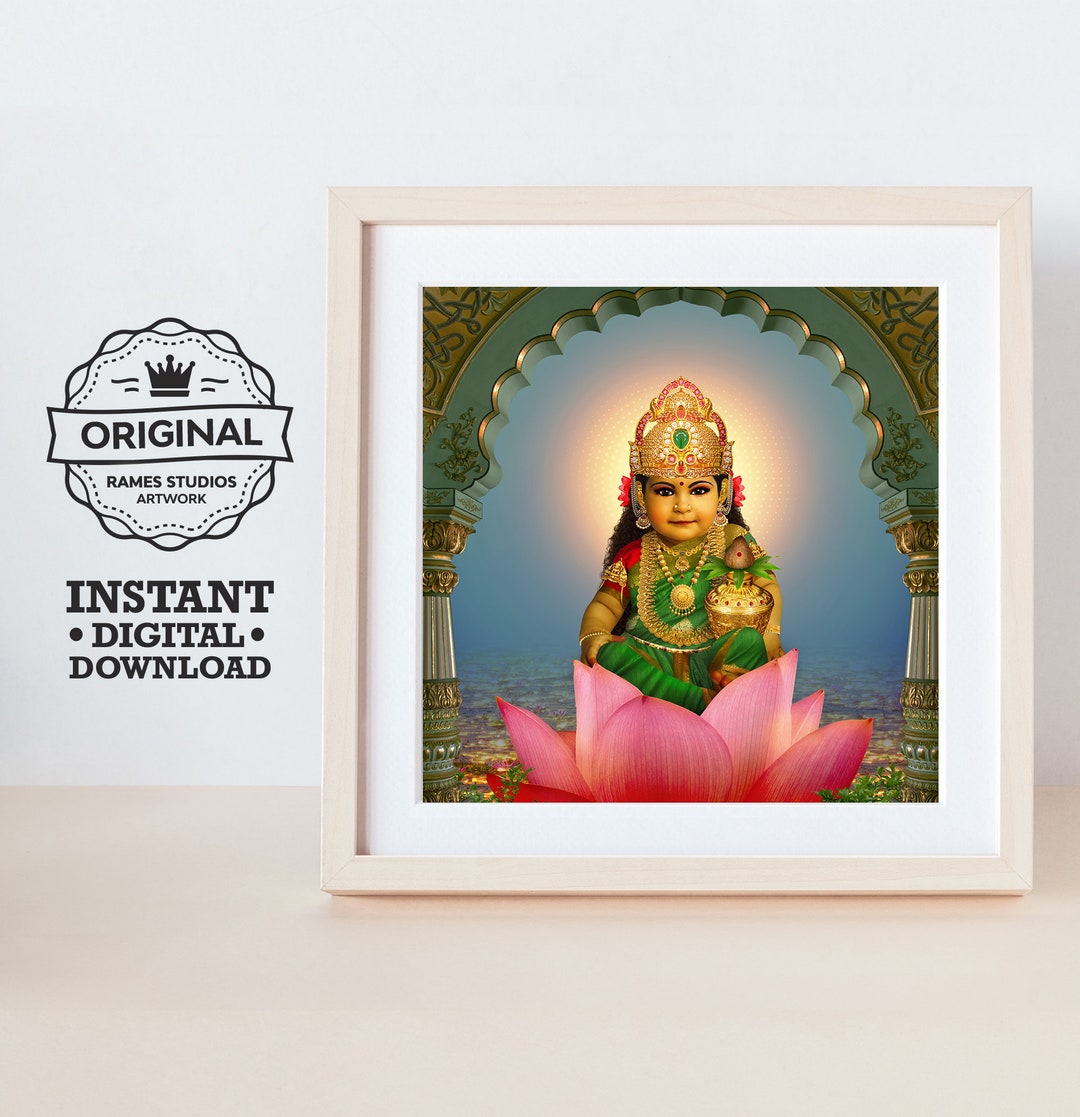 Maha Lakshmi - Printable Hindu Deities Print, Digital Download. - Etsy