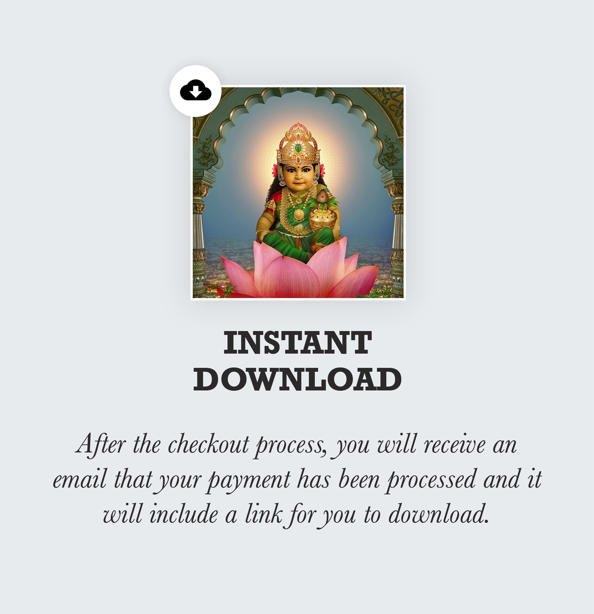 Maha Lakshmi - Printable Hindu Deities Print, Digital Download. - Etsy