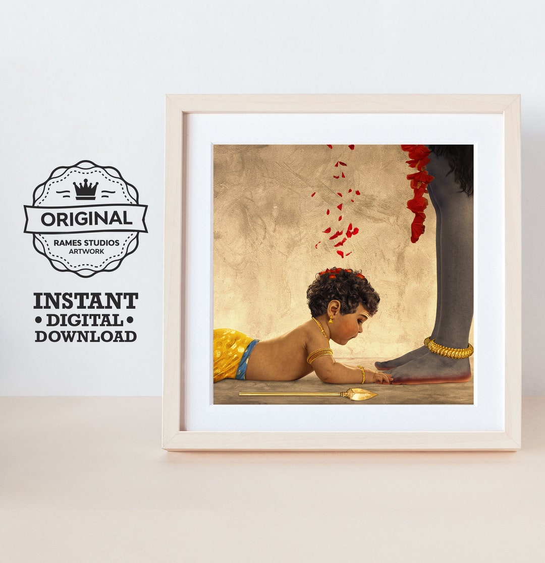Goddess Kali Blessing Lord Muruga - Printable Hindu Deities Print ...