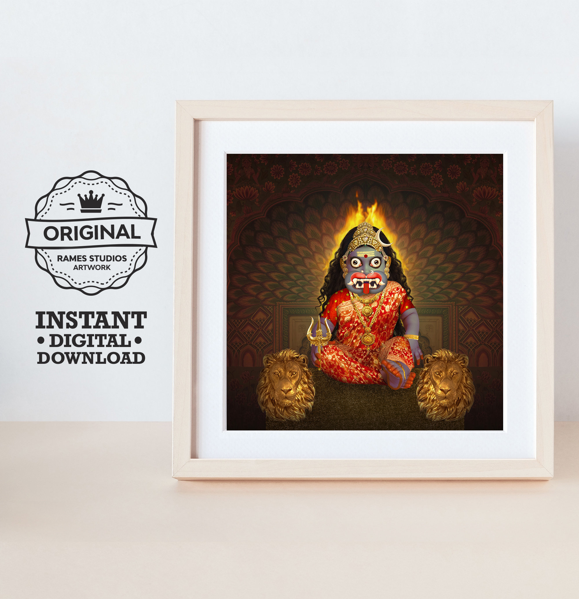 Pratyangira Devi - Printable Hindu Deities Print, Digital Download. - Etsy