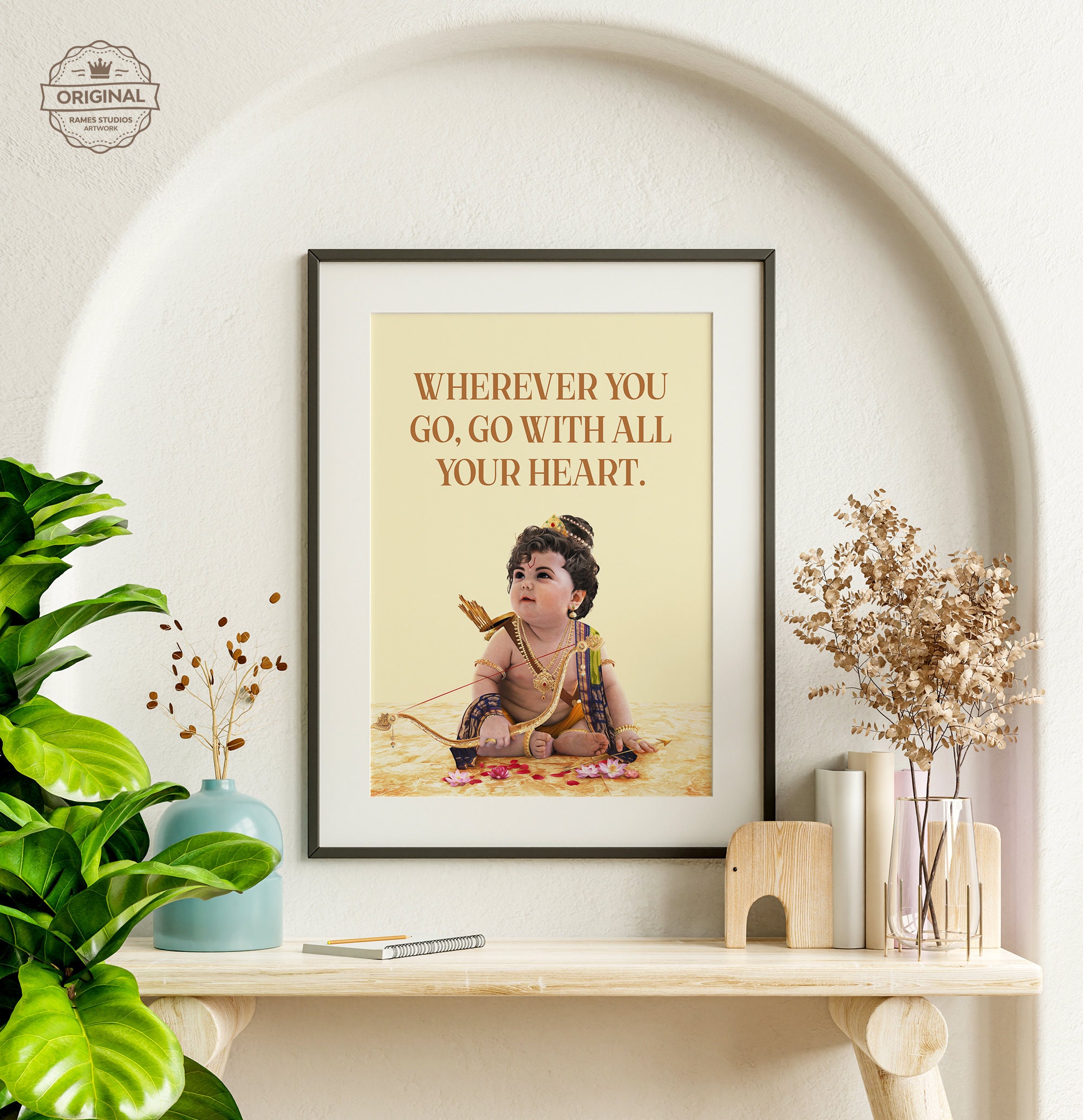 Lord Rama Affirmation - Printable Hindu Deities Print, Positive Quote ...