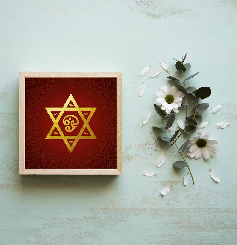 Lord Murugan's Shatkona Symbol - Printable Hindu Deities Print, Digital ...