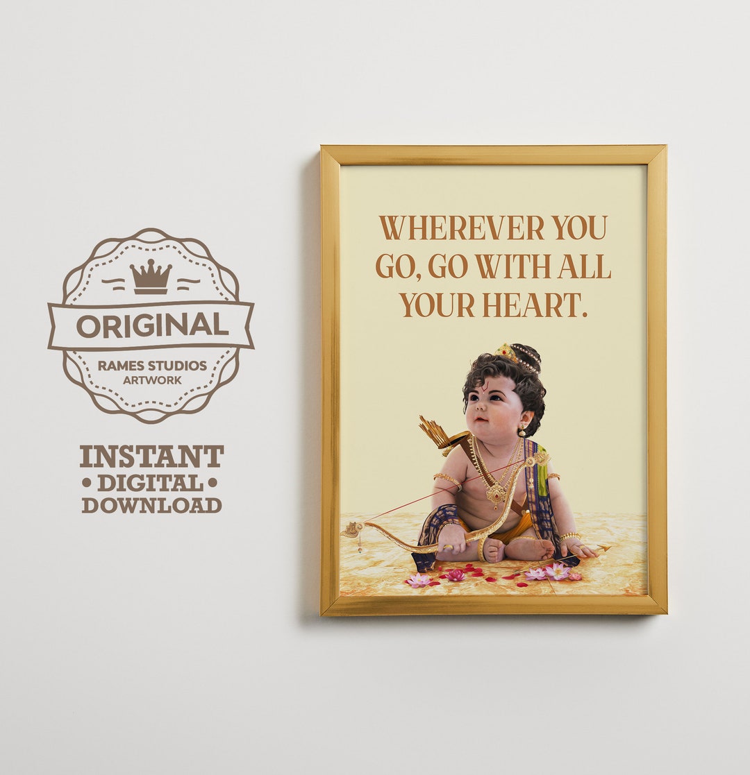 Lord Rama Affirmation - Printable Hindu Deities Print, Positive Quote ...