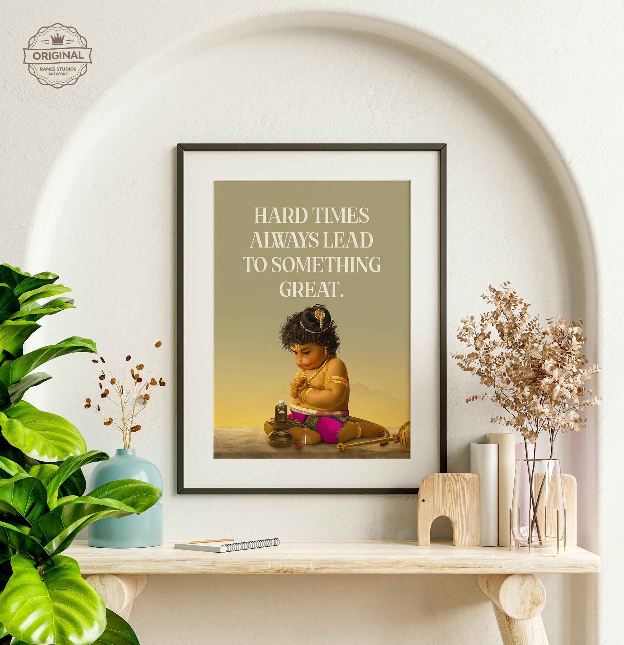 Lord Hanuman - Printable Hindu Deities Print, Positive Quote Art ...