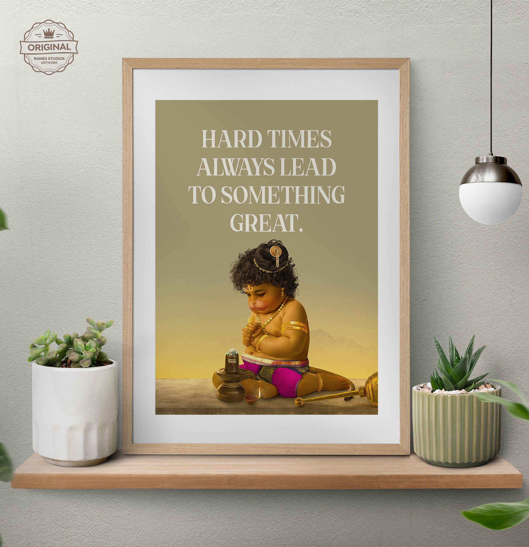 Lord Hanuman - Printable Hindu Deities Print, Positive Quote Art ...