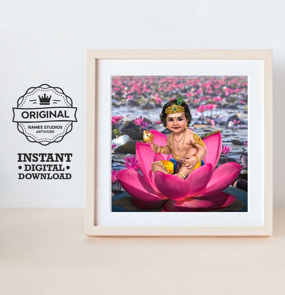Murugan Sitting on Lotus Printable Hindu Deities Print - Etsy UK
