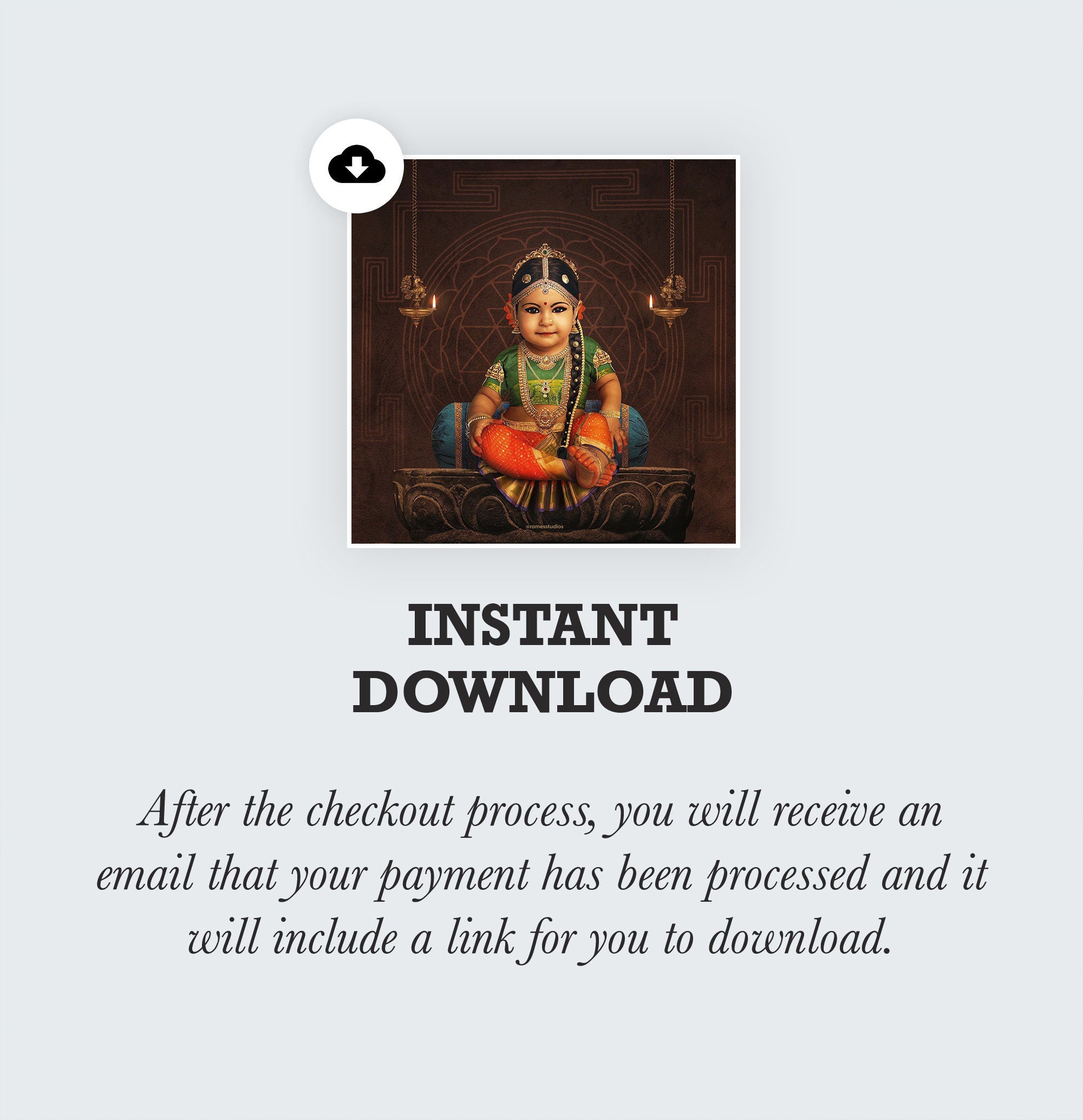 Goddess Bala Tripurasundari - Printable Hindu Deities Print, Digital ...