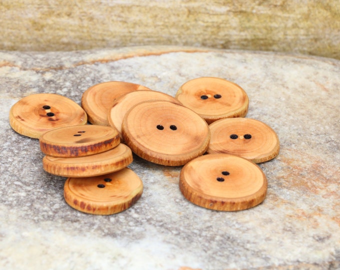 Natural Tree Limb Wooden Button From Apple Tree , Custom Wood Button ...
