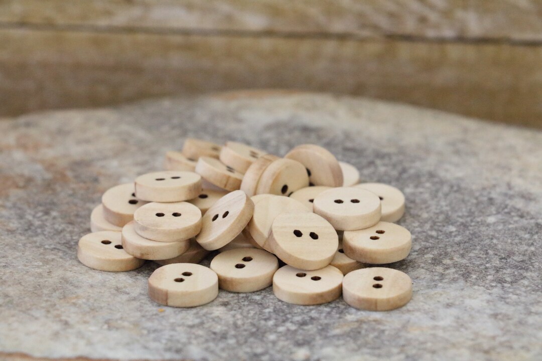 Small Juvenile Applewood Shirt Buttons, Wooden Buttons, Dress Shirt ...