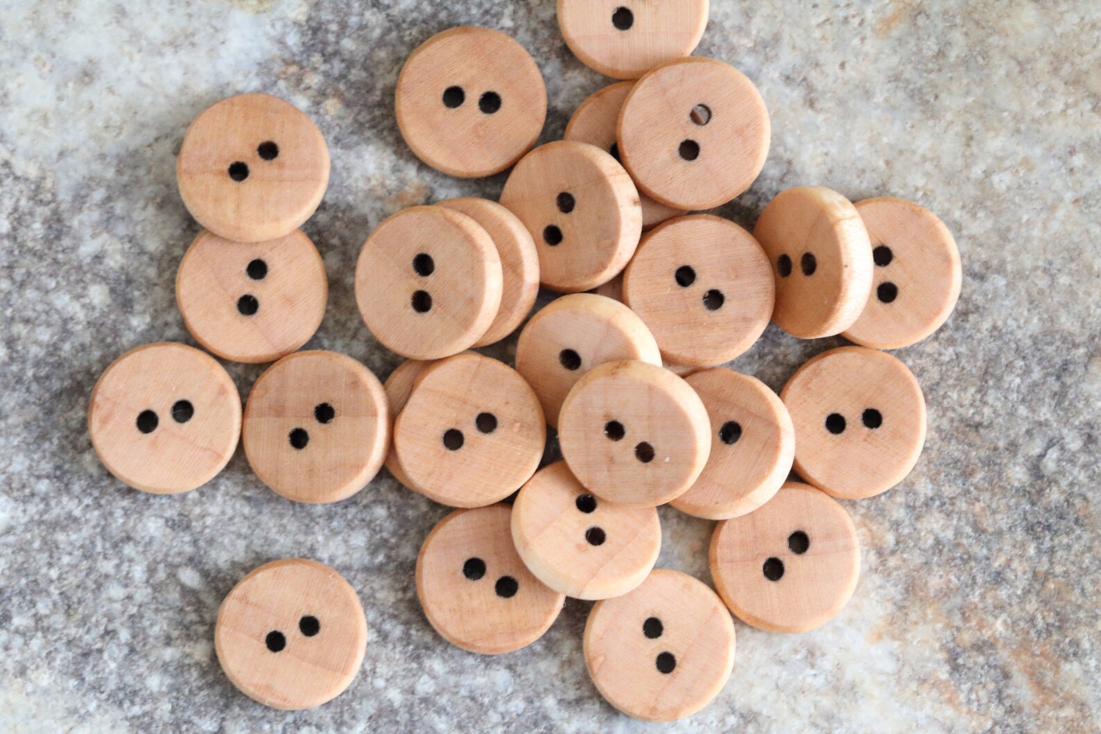 Small End Grain Maple Wood Shirt Buttons, Classic Wooden Buttons, Dress ...