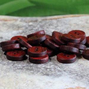 Small Red Wooden Shirt Buttons, Classic Wooden Buttons, Dress Shirt ...