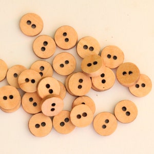 Tiny 9mm juvenile applewood shirt buttons wooden buttons | Etsy