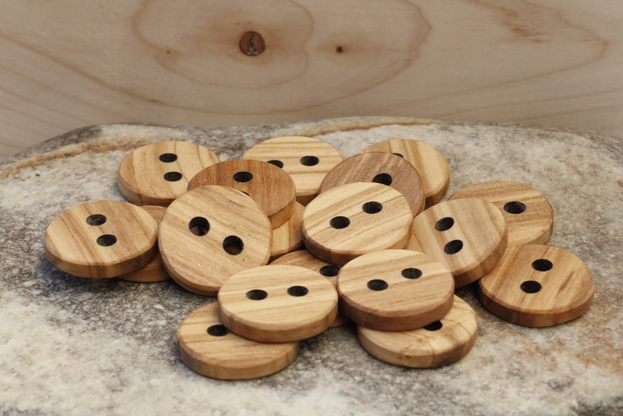 Large Olivewood Hardwood Buttons, Custom Wood Button, Custom Garment ...