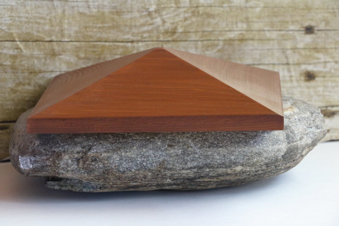 Cedar Fence Post Caps With Pointed Top for up to 6x6 Posts, Wooden ...