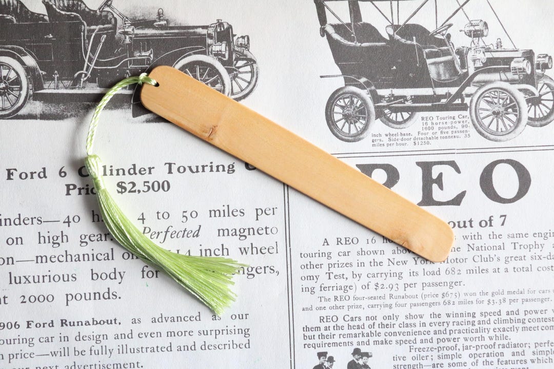 Natural Live Edge Wooden Bookmark Made From Applewood, Book Place ...