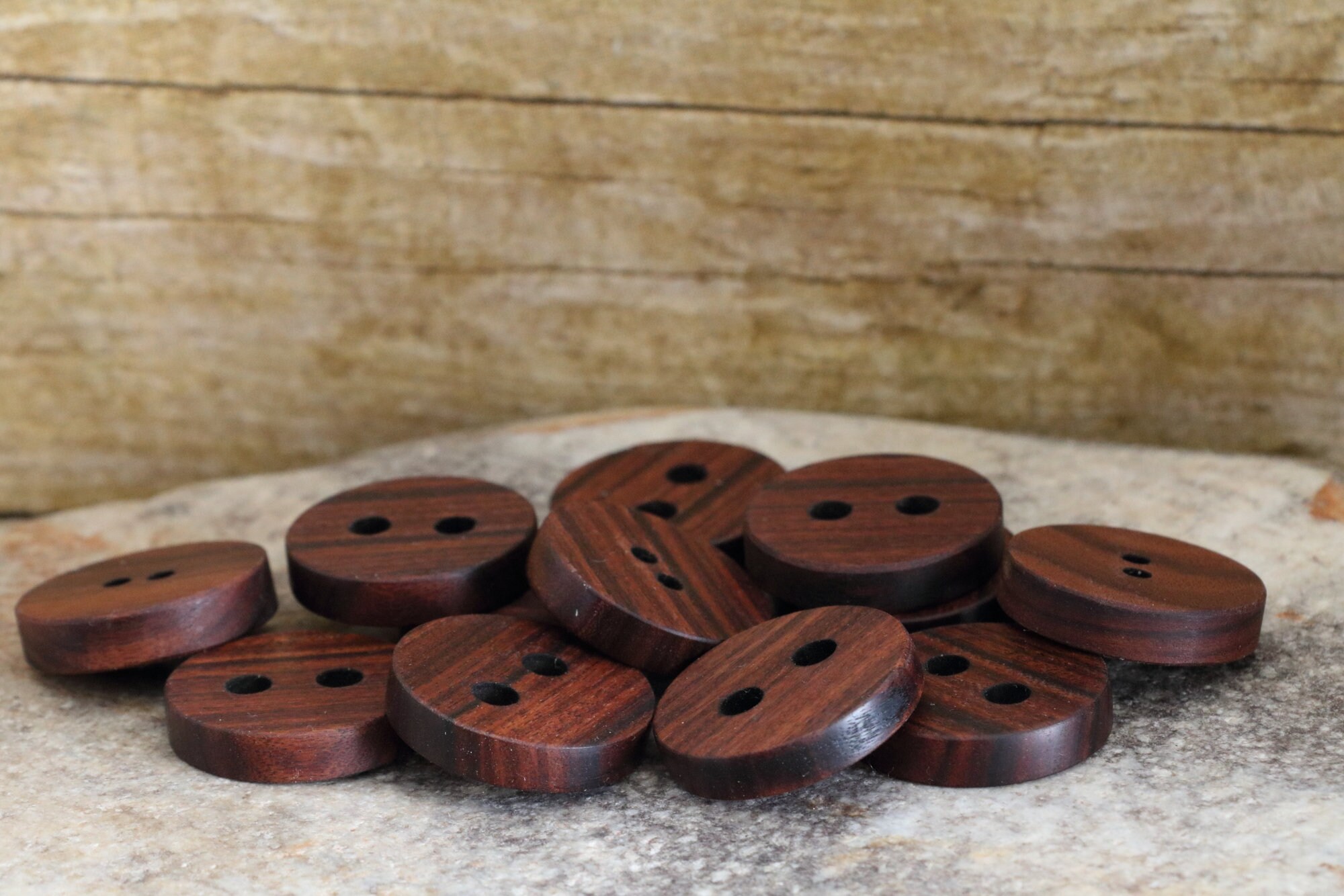 Large Pau Ferro Hardwood Buttons Custom Wood Button Custom - Etsy