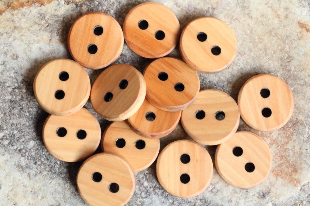 Special Large Applewood Buttons, Classic Exotic Hardwood Buttons, Dress ...