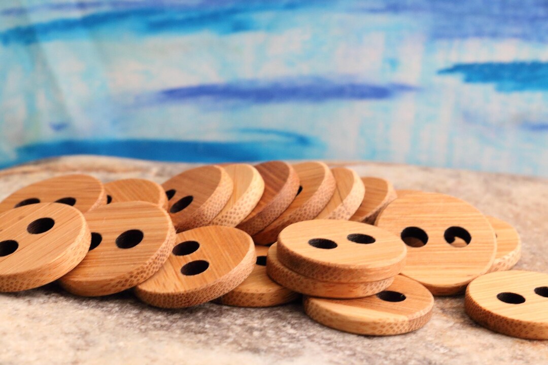 Special Sale 1 Inch Large Bamboo Buttons , Environmentally Friendly ...