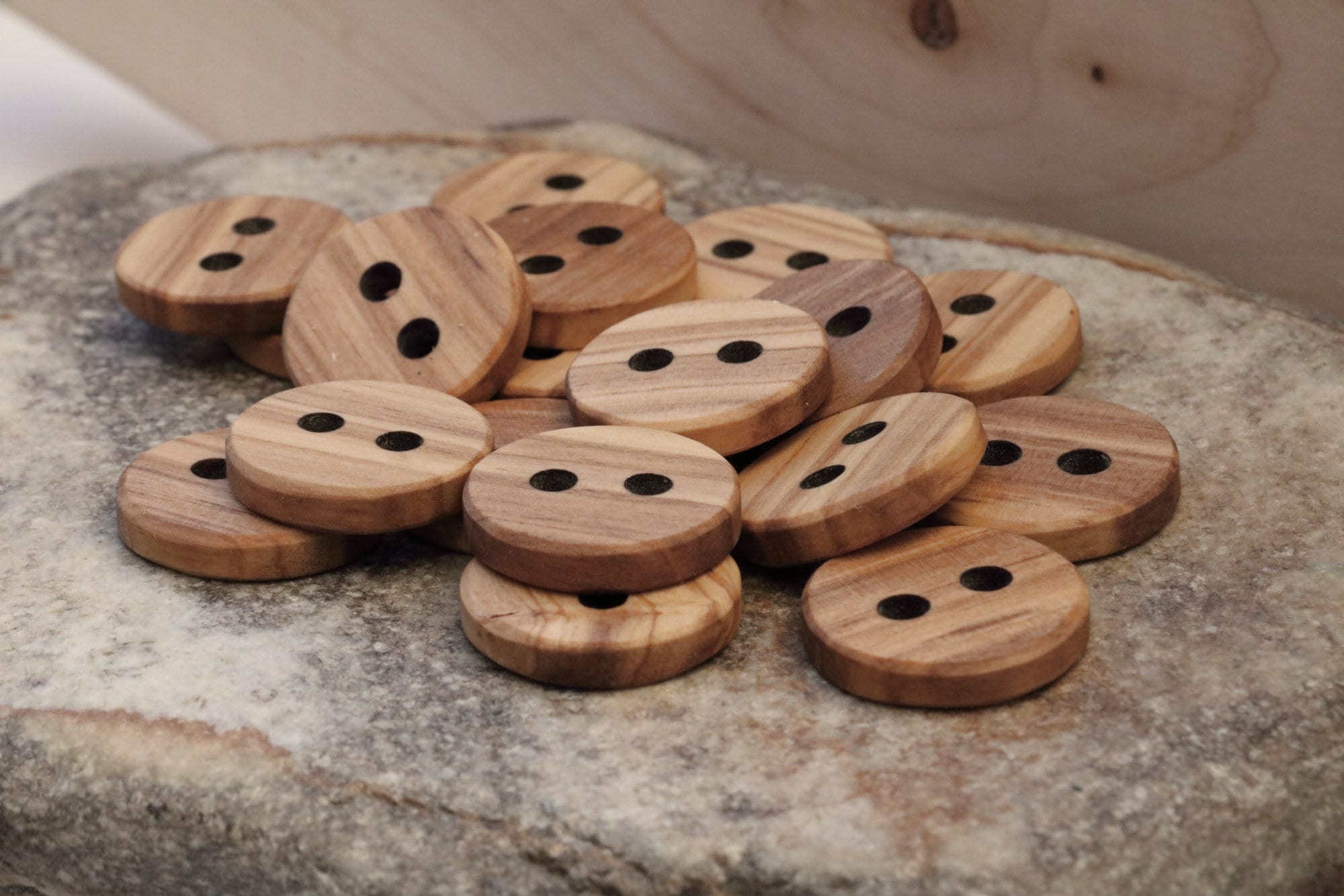 Large Olivewood Hardwood Buttons, Custom Wood Button, Custom Garment ...