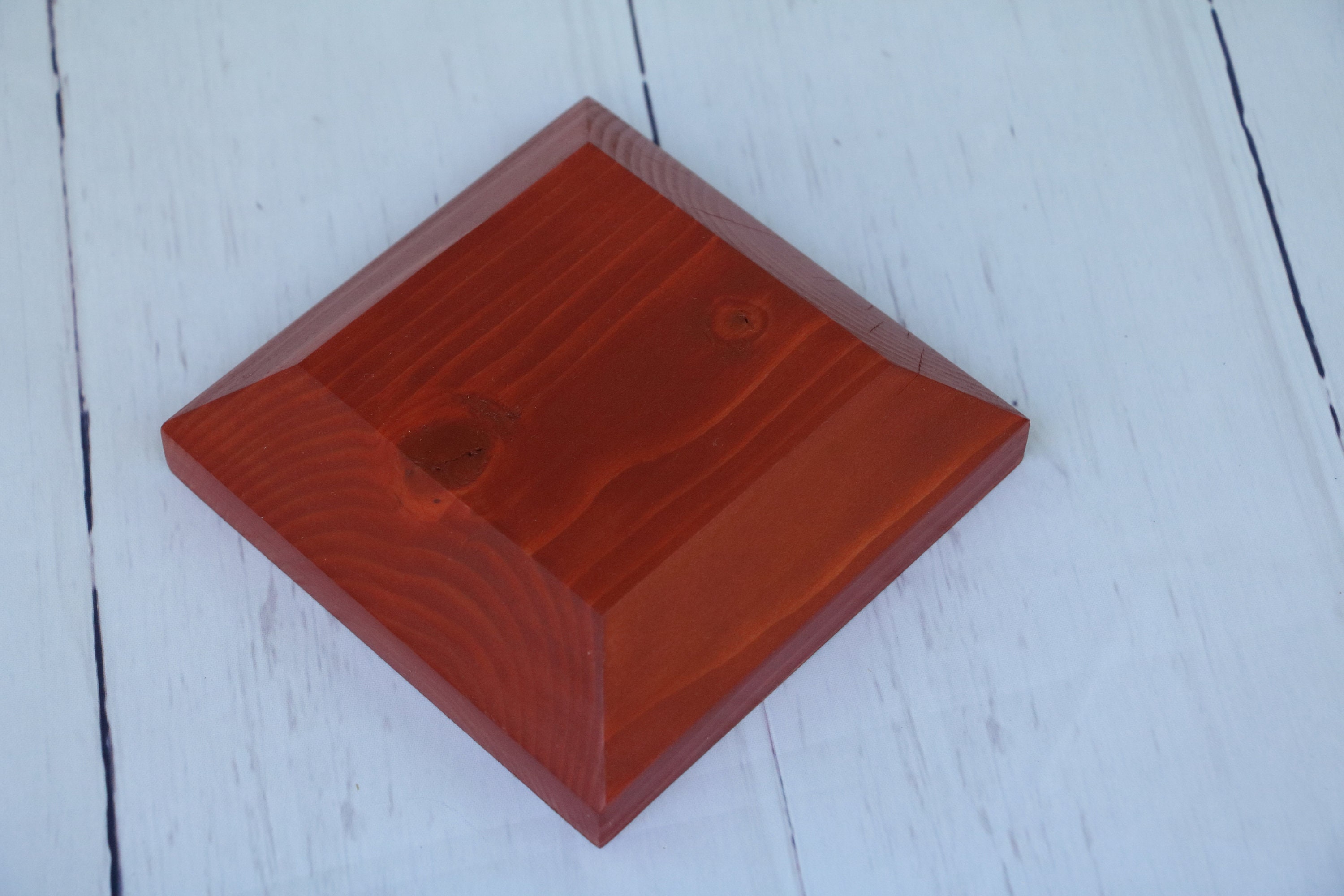 Cedar Fence Post Caps With Bevelled Edge, 6 Inch Fence Post Caps, Large ...