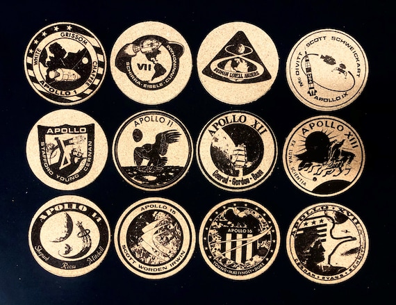 Apollo missions coasters | Etsy