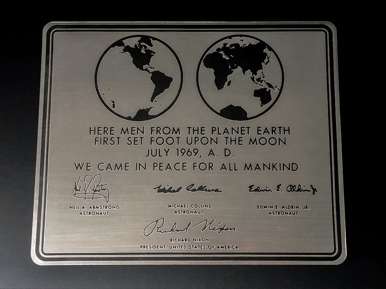 APOLLO 11 NASA LUNAR Landing Plaque - Etsy