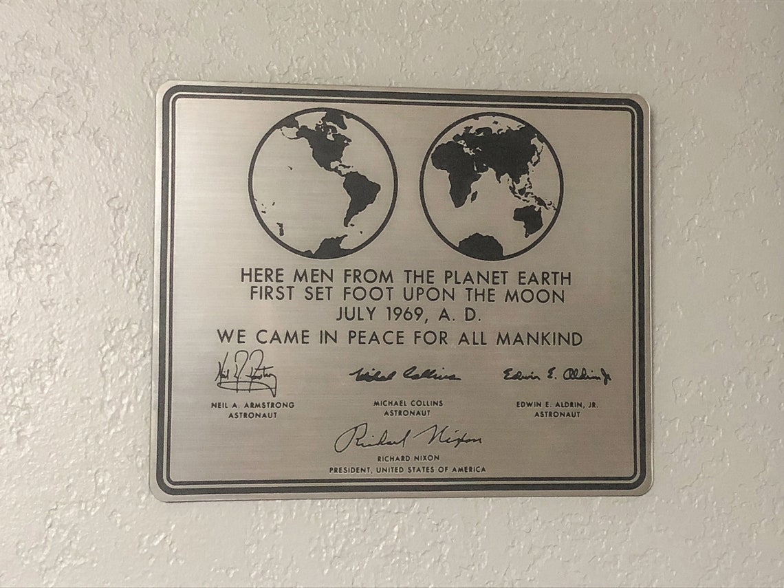 APOLLO 11 NASA LUNAR Landing Plaque - Etsy
