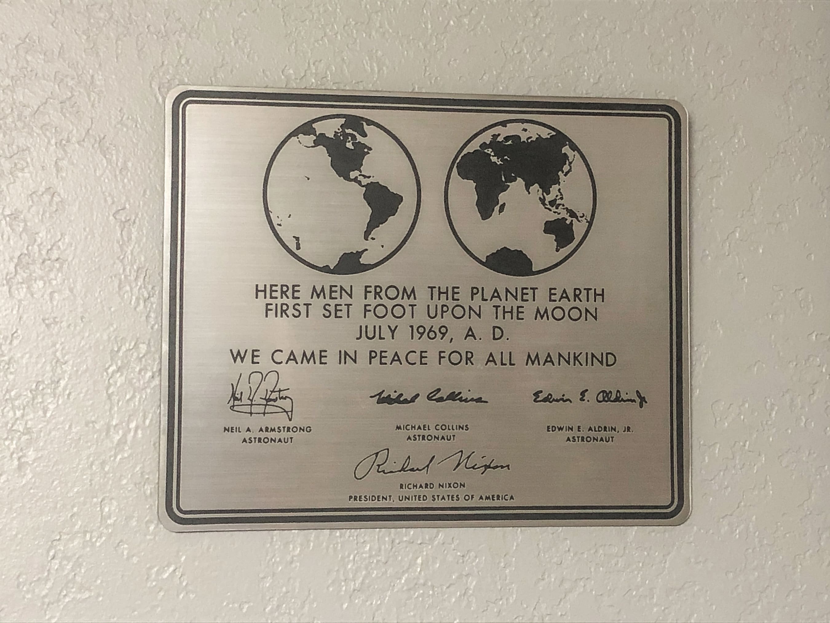 Moon Landing Plaque