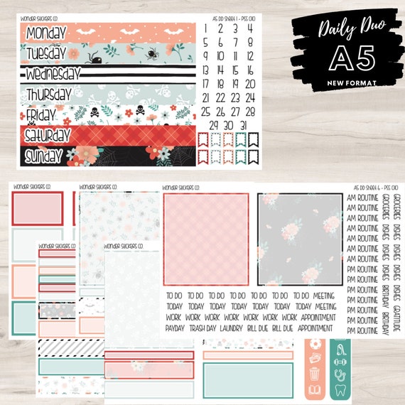 A5 Daily Duo PSS 010 Sticker Kit | Etsy
